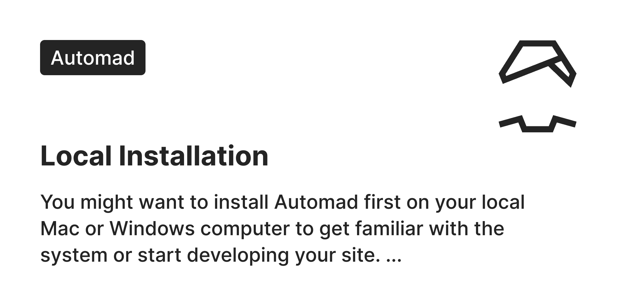 Automad / Local Installation