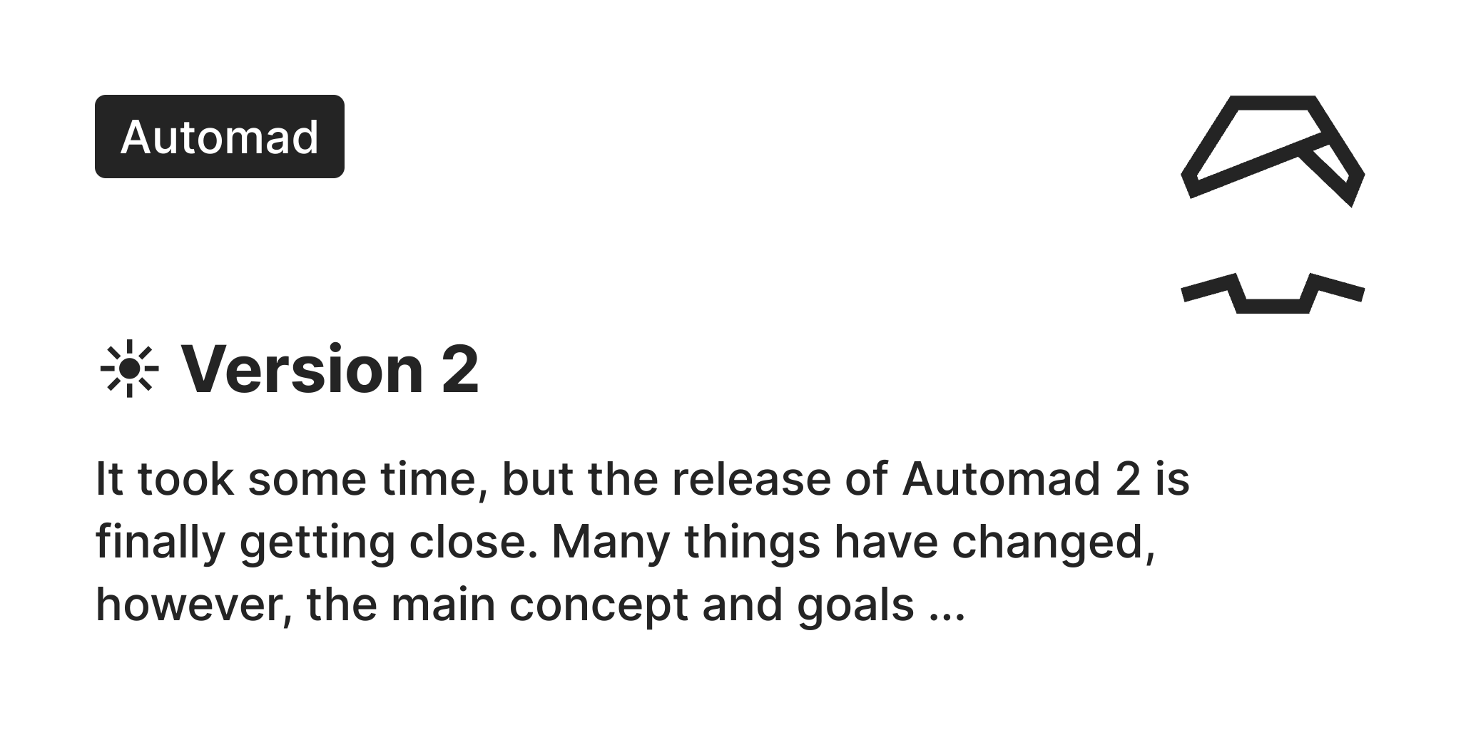 Automad / ☀ Version 2