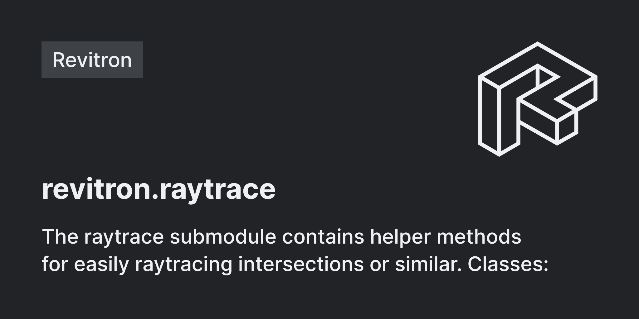 revitron.raytrace — Revitron