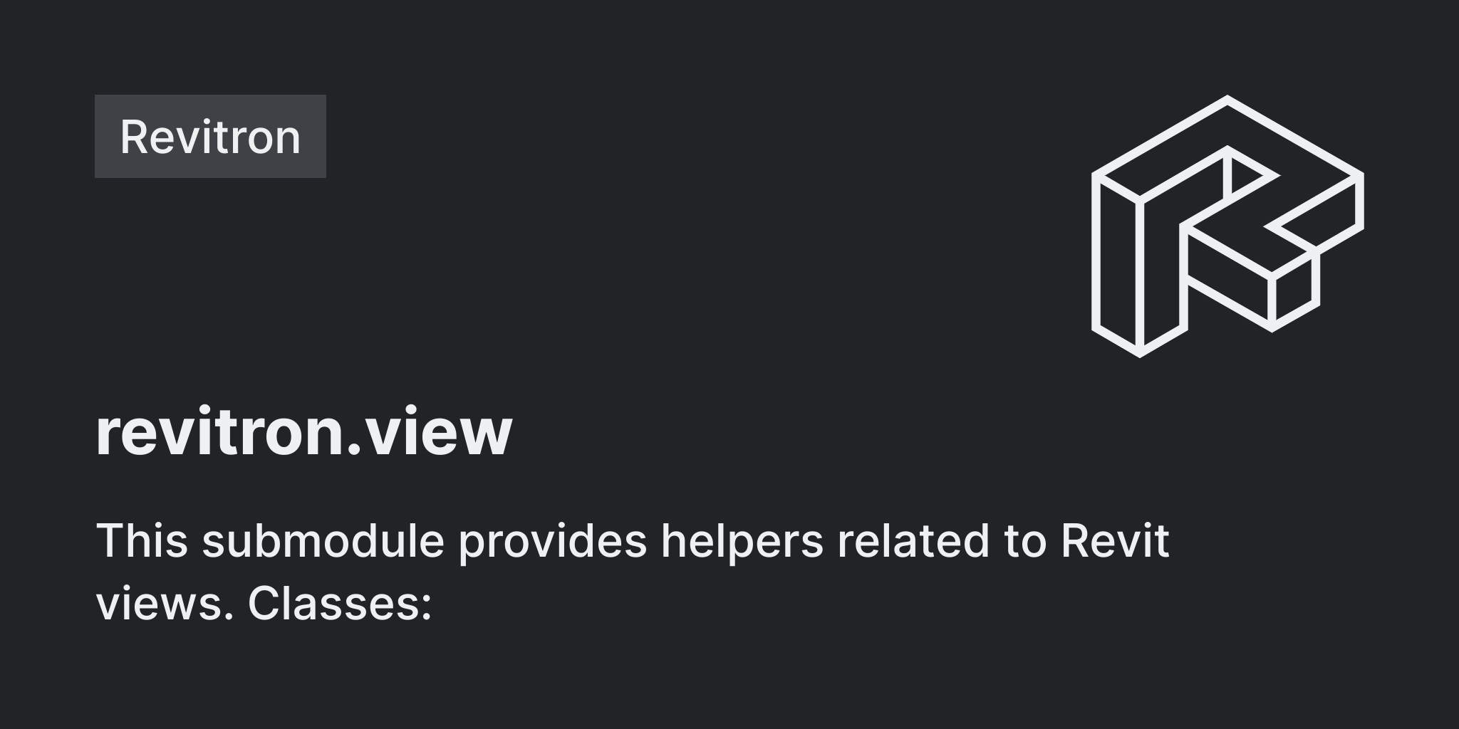 revitron.view — Revitron