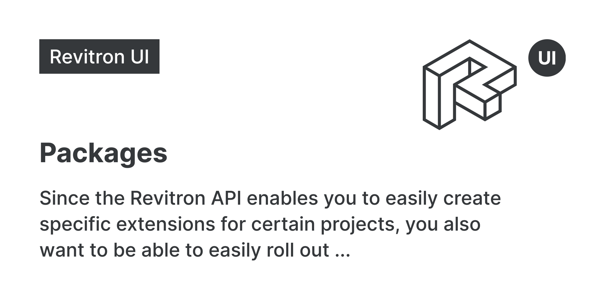 Packages — Revitron UI