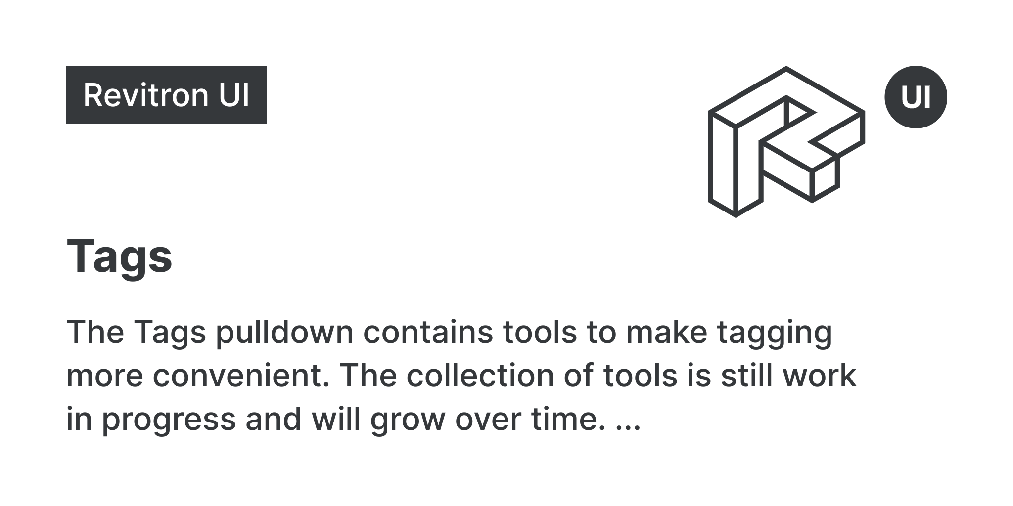 Tags — Revitron UI